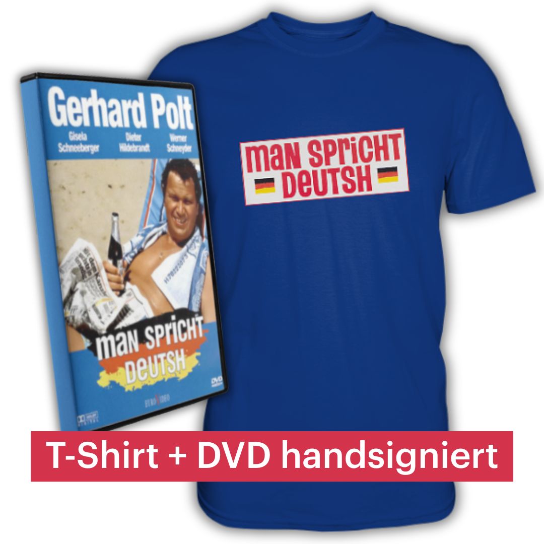 Gerhard Polt "Man spricht Deutsh" Fanpaket - Premium Shirt + DVD hands ...